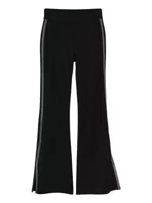 Michael Kors Logo-tape Flared Trousers - Black