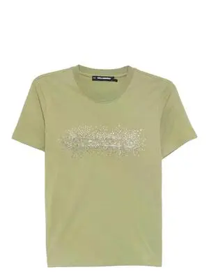 Karl Lagerfeld Rhinestone-embellished Crew-neck T-shirt - Green