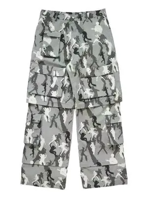 SPENCER BADU Camo Cargo Pants - Grey