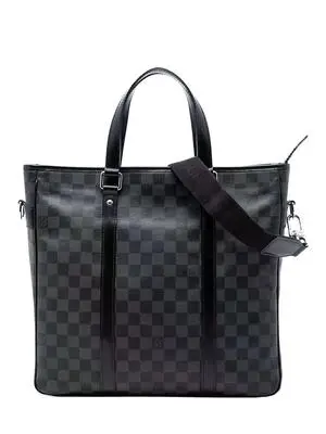 LOUIS VUITTON 2014 Damier Graphite Tadao Pm Satchel - Black