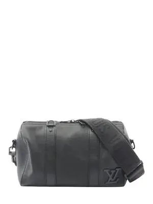 LOUIS VUITTON 2010-2025 Grained Leather City Keepall - Black