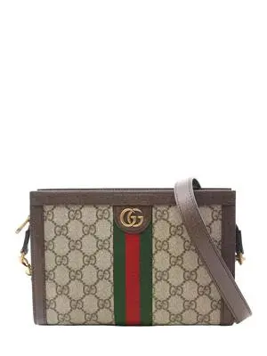 Gucci Gg Supreme Ophidia Crossbody Bag - Brown
