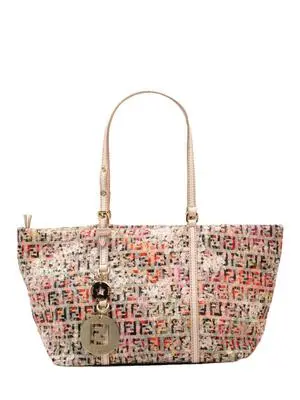 Fendi Mini Zucchino Canvas Floral Superstar Tote Bag - Multicolour