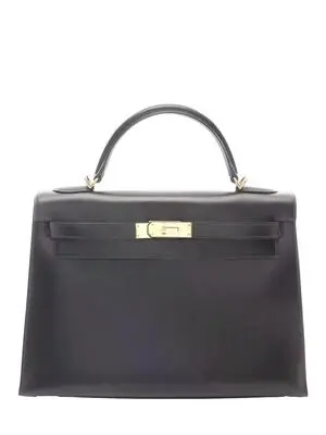 Hermès 2005 Box Calf Kelly Ii Sellier 32 Handbag - Black