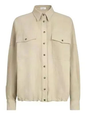 Brunello Cucinelli Patch-pocket Twill Shirt - Neutrals