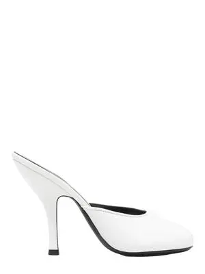 JUDE Leather Mules - White