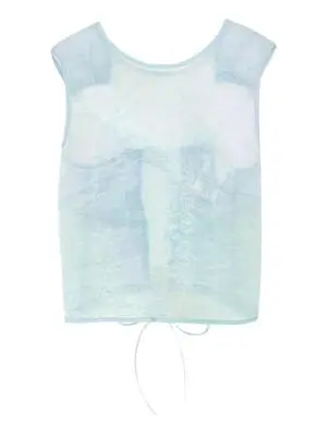 Cecilie Bahnsen Katia Sleeveless Top - Blue