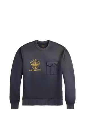 Ralph Lauren Graphic-print Sweatshirt With Chest Pocket - Grey