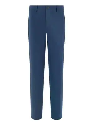 Boggi Milano Zip Stretch Tailored Trousers - Blue