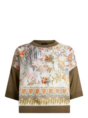 Etro Floral-print Knit Top - Brown