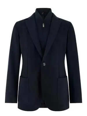 Boggi Milano Detachable Patch Pocket Jacket - Blue
