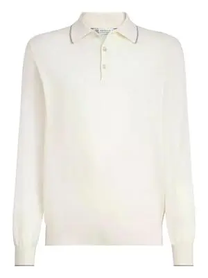 Brunello Cucinelli Knit Polo Shirt - White