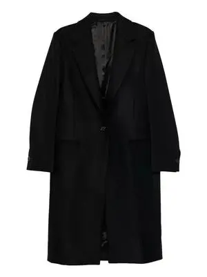 TOTEME Single-breasted Wool Coat - Black