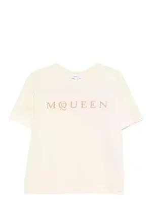 Alexander McQueen Logo T-shirt - Neutrals