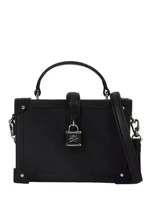 Karl Lagerfeld Padlock-detail Trunk Bag - Black