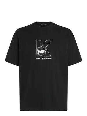 Karl Lagerfeld Ikon K-initial T-shirt - Black