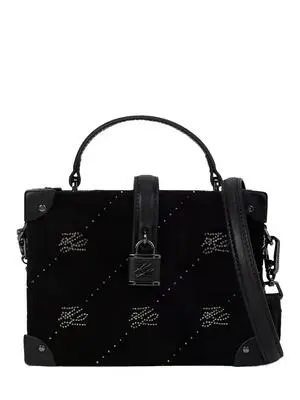 Karl Lagerfeld Padlock-detail Trunk Bag - Black