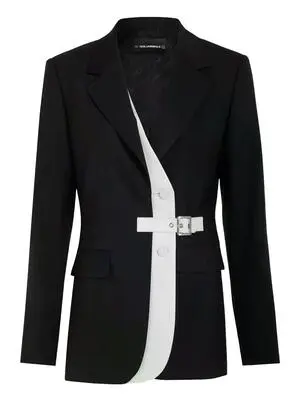 Karl Lagerfeld Belted Blazer - Black