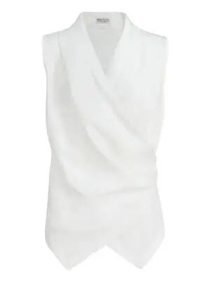 Brunello Cucinelli V-neck Vest - White