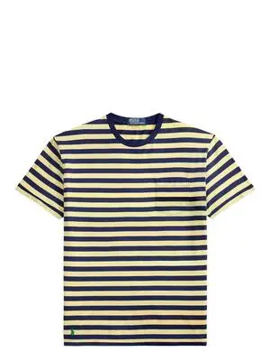 Polo Ralph Lauren Striped Patch-pocket T-shirt - Yellow