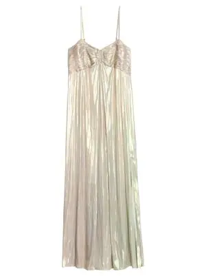 Zadig&Voltaire Ruched Satin Maxi Dress - Neutrals