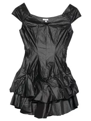 JUDY TURNER Oli V-neck Ruffled Mini Dress - Black
