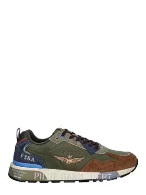 AERONAUTICA MILITARE Logo Appliqué Sneakers - Green