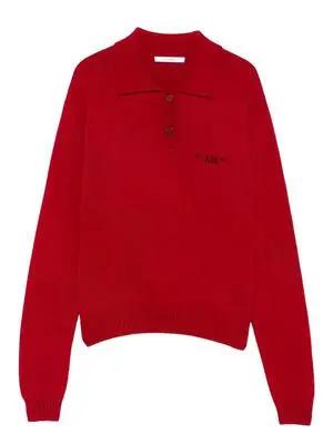 Givenchy Long-sleeves Polo Top - Red
