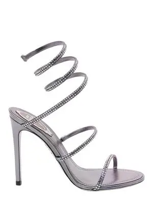 Rene Caovilla Spiral-detail Stiletto Sandals - Grey