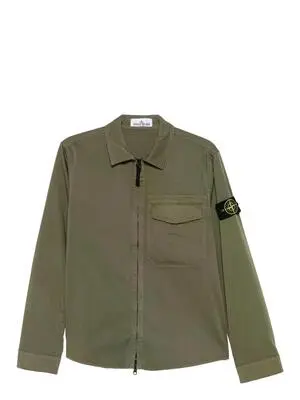 Stone Island Zip Pocket Shirt - Green