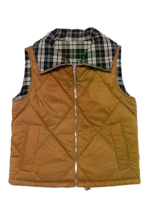 Varley Quilted Reversible Gilet - Brown
