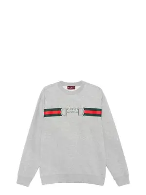 Gucci Stripe Logo Sweatshirt - Grey