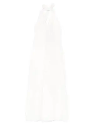 Posse Salma Halterneck Midi Dress - White
