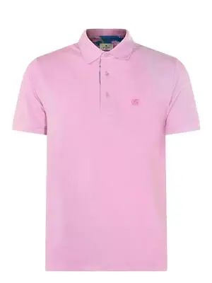 Etro Embroidered-logo Polo Shirt - Pink