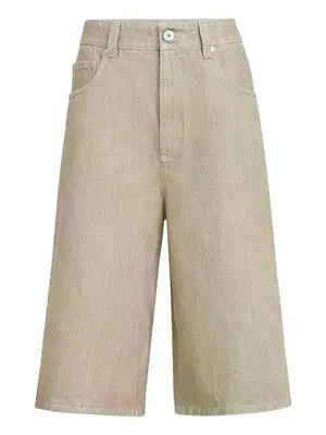 Brunello Cucinelli Button-fastening Denim Shorts - Neutrals