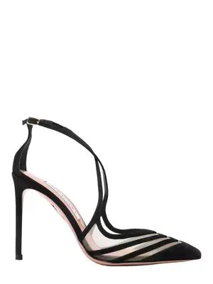 AQUAZZURA Pointed Toe Heels - Black