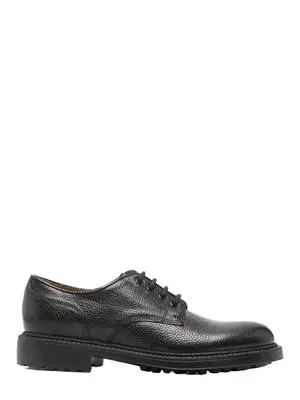 DOUCAL'S Textured Derby Shoes - Black