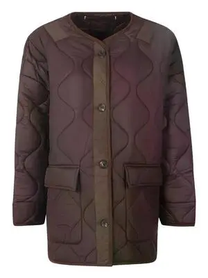 THE FRANKIE SHOP Teddy Quilted Jacket - Brown