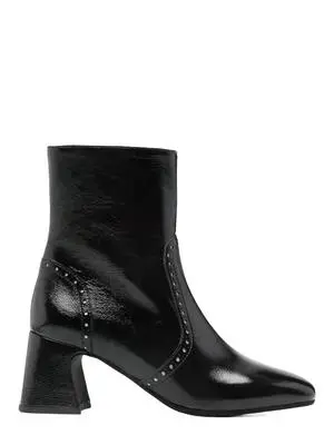 EVALUNA Studded Block-heel Boots - Black