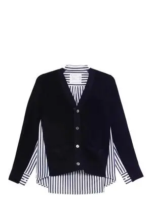 Sacai Paneled Cardigan - Blue