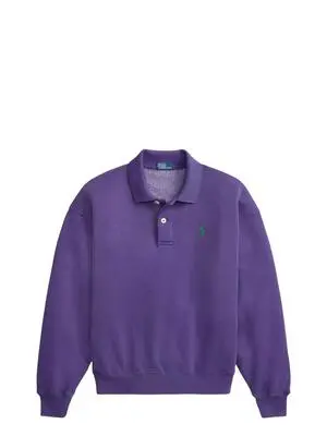 Polo Ralph Lauren Logo-embroidered Polo Collar Sweatshirt - Purple