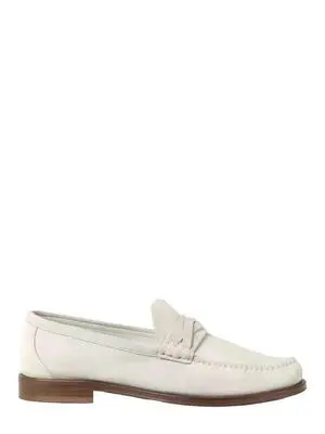 Brunello Cucinelli Suede Detail Loafers - Neutrals