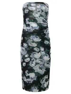 STELLA MCCARTNEY Floral Strapless Midi Dress