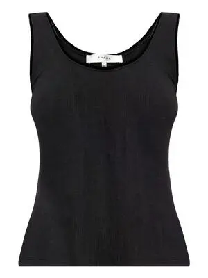 FRAME Ribbed Top - Black