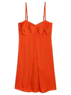 Zadig&Voltaire Rippies Ruched-detail Mini Dress - Orange
