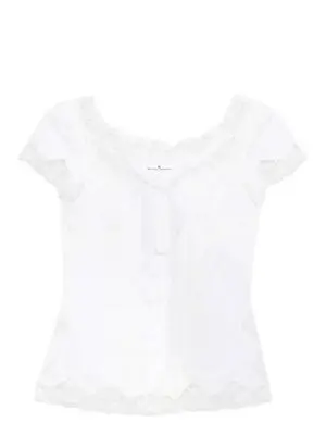 Ermanno Scervino Lace-trimmed Blouse - White