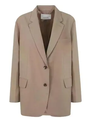 THE FRANKIE SHOP Bea Button Blazer - Neutrals