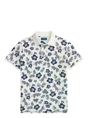 Polo Ralph Lauren Tropical-print Polo Shirt - White