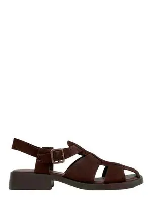Camper Dana Woven Buckled Sandals - Brown