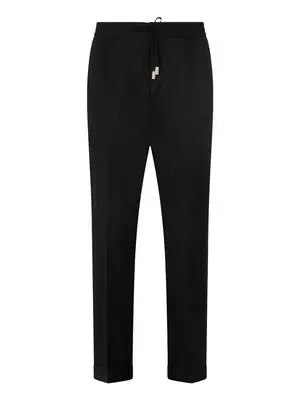 Philipp Plein Pleated Drawstring Trousers - Black